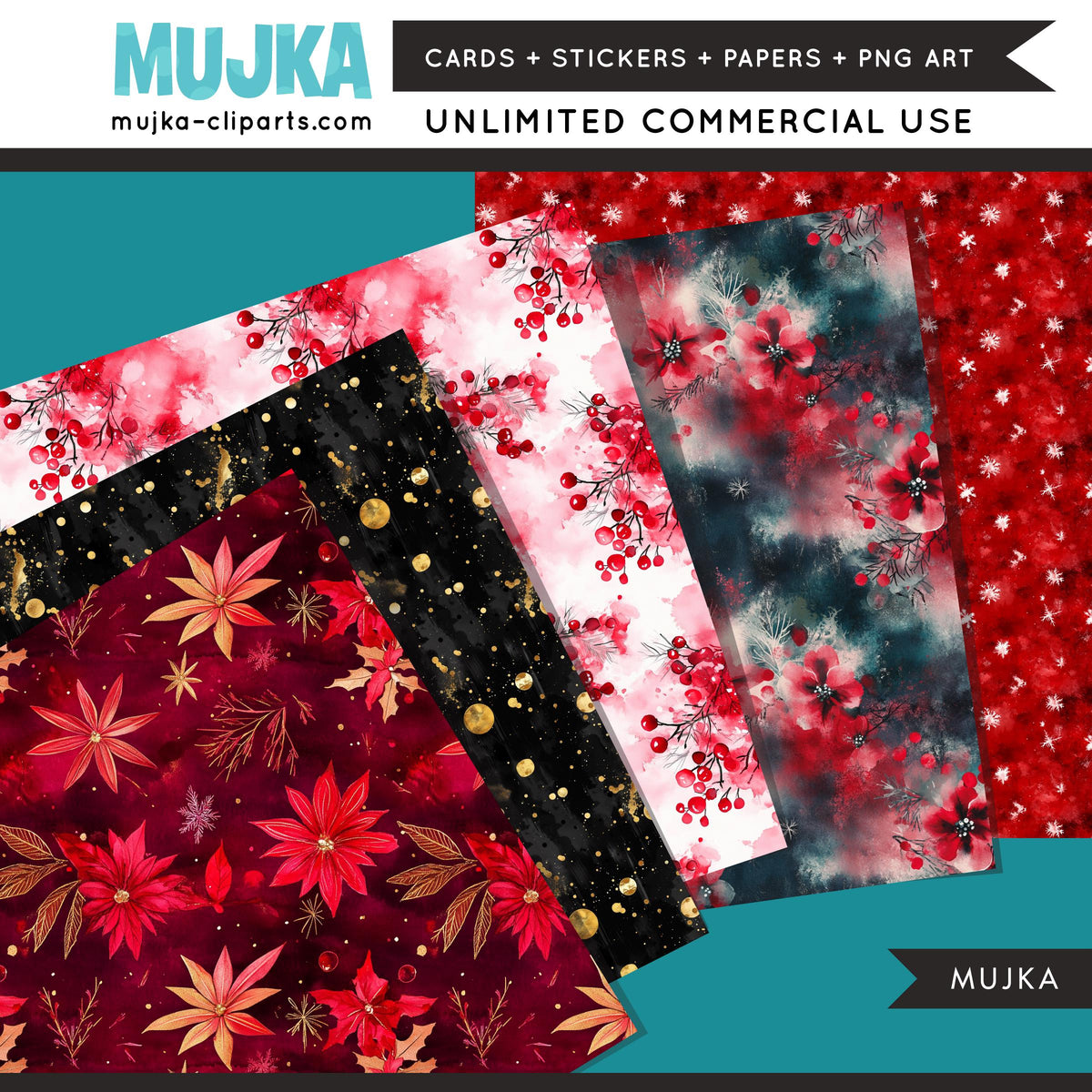 Christmas digital papers, glam gold Christmas backgrounds, Seamless su ...