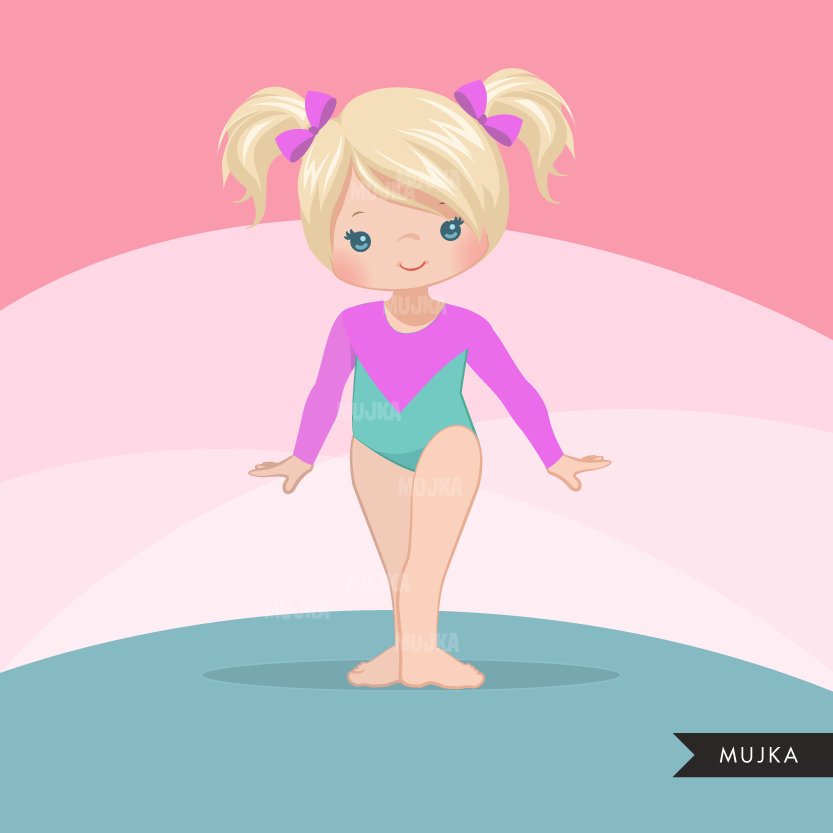 Gymnastics Clipart, Sporty Girl – MUJKA CLIPARTS