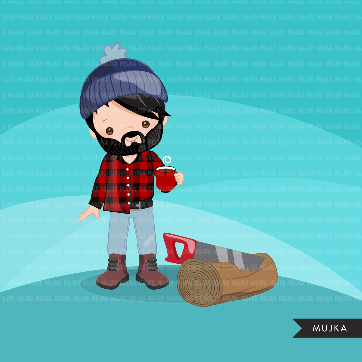 Lumberjack Clipart. Boy version – MUJKA CLIPARTS