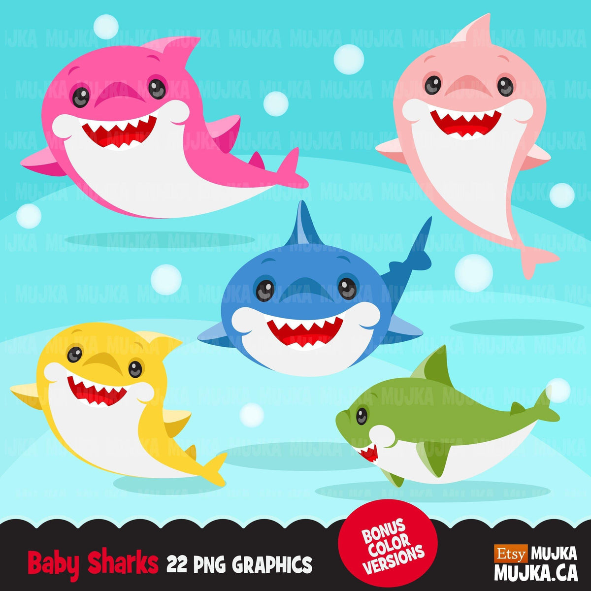 Baby Shark, animal clipart – MUJKA CLIPARTS