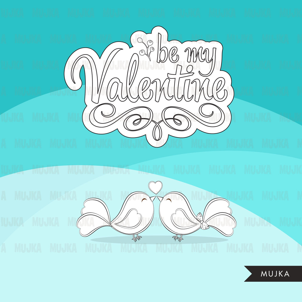 Valentine's Day Digital Stamps, Girl boy love – MUJKA CLIPARTS