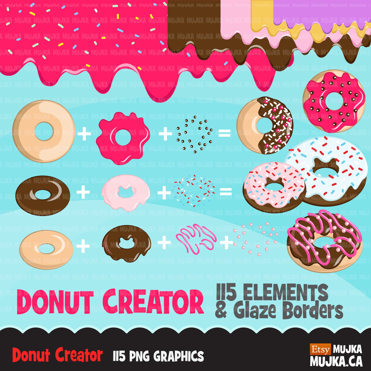 Donut Creator Clipart – MUJKA CLIPARTS