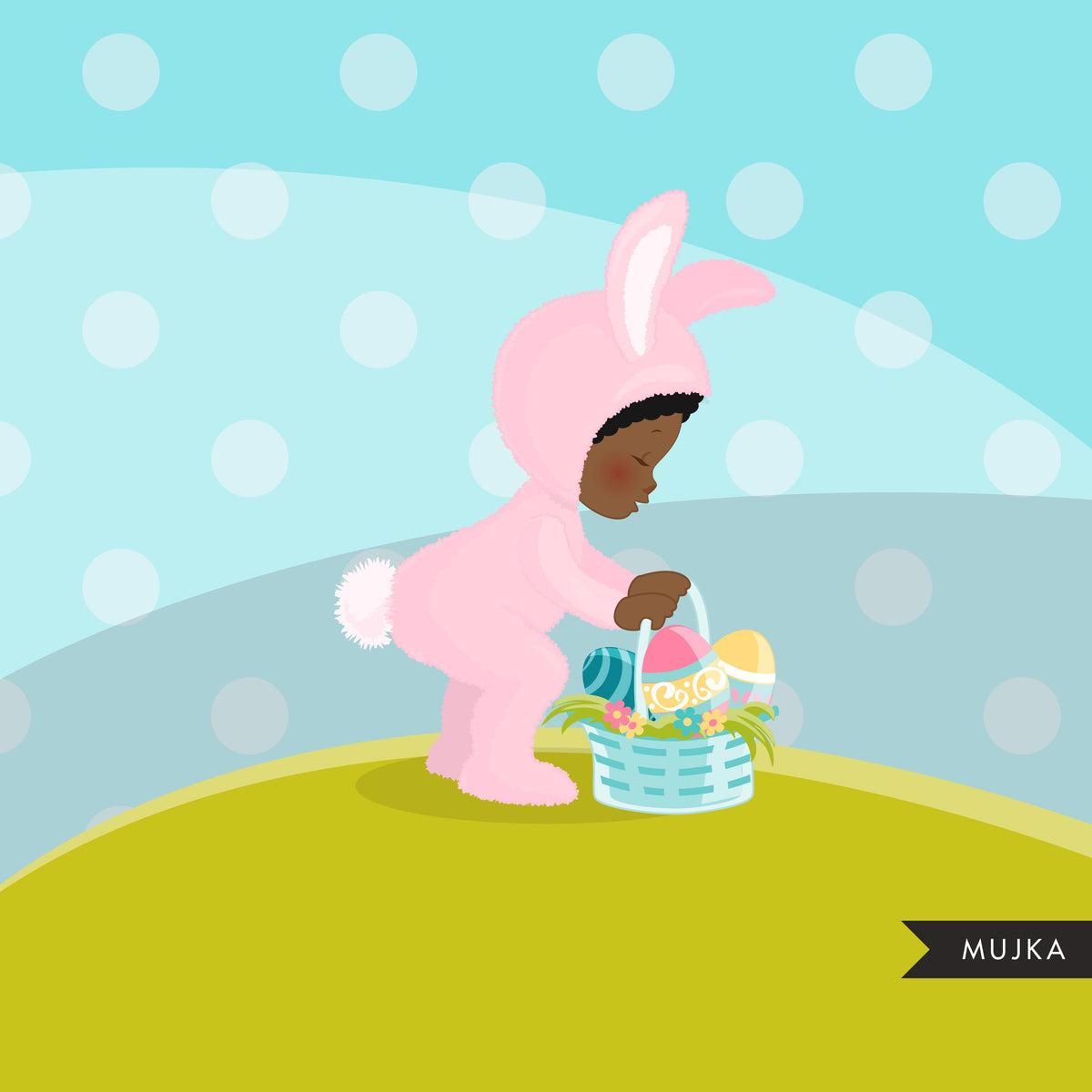 Easter bunny Clipart, baby boy – MUJKA CLIPARTS