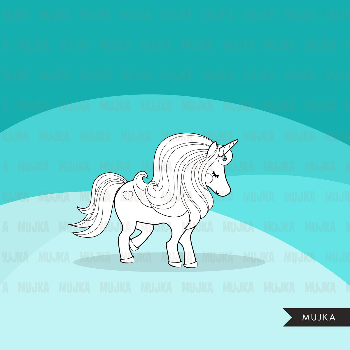 Unicorn Digital Stamps, animal – MUJKA CLIPARTS