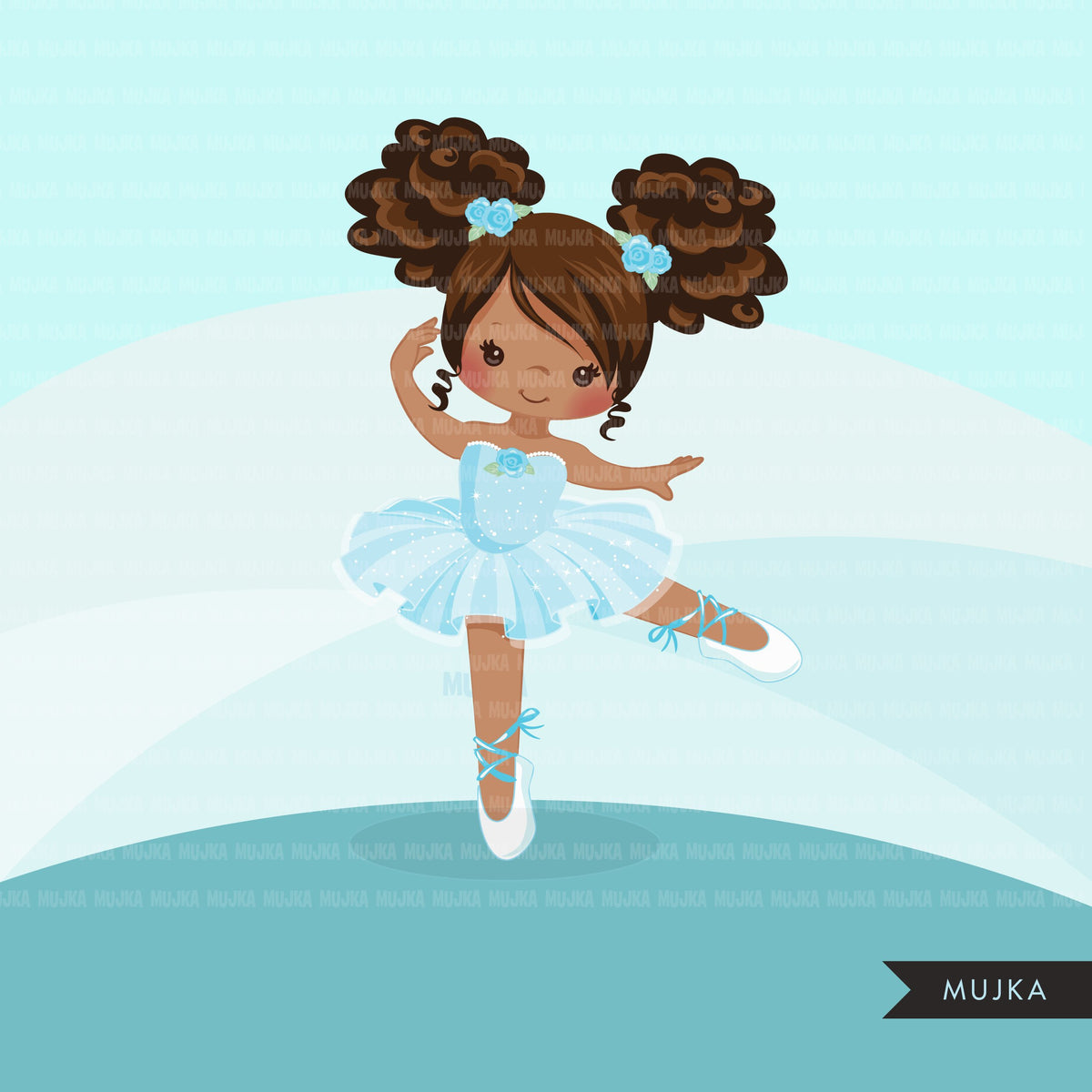 Girl Ballerina clipart,blue tutu – MUJKA CLIPARTS
