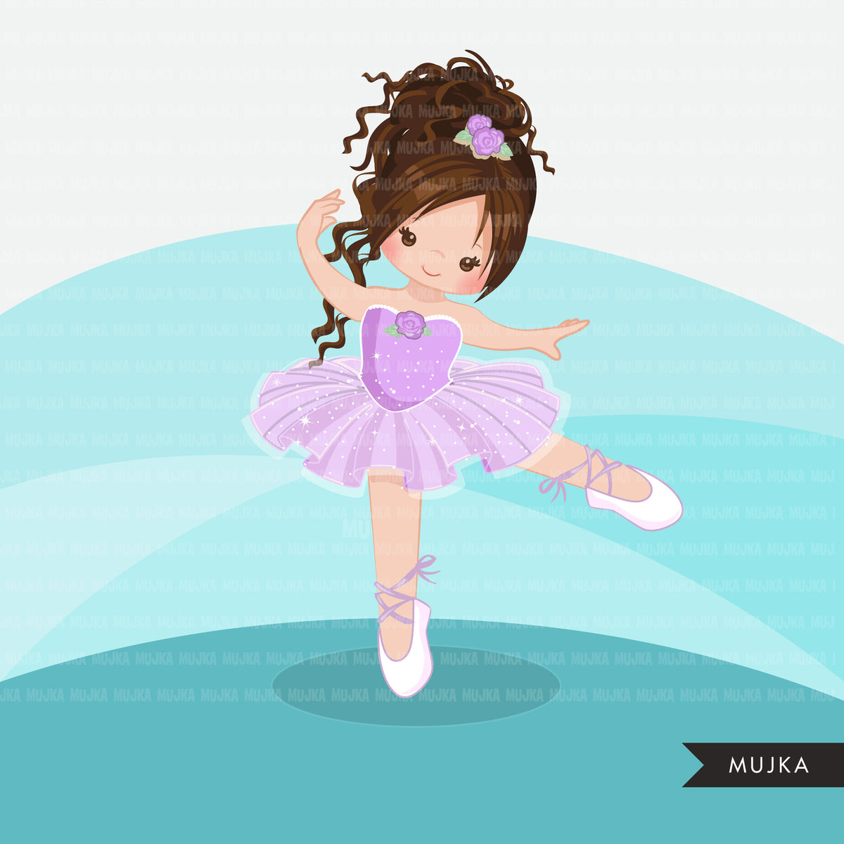 Girl Ballerina clipart, purple tutu – MUJKA CLIPARTS