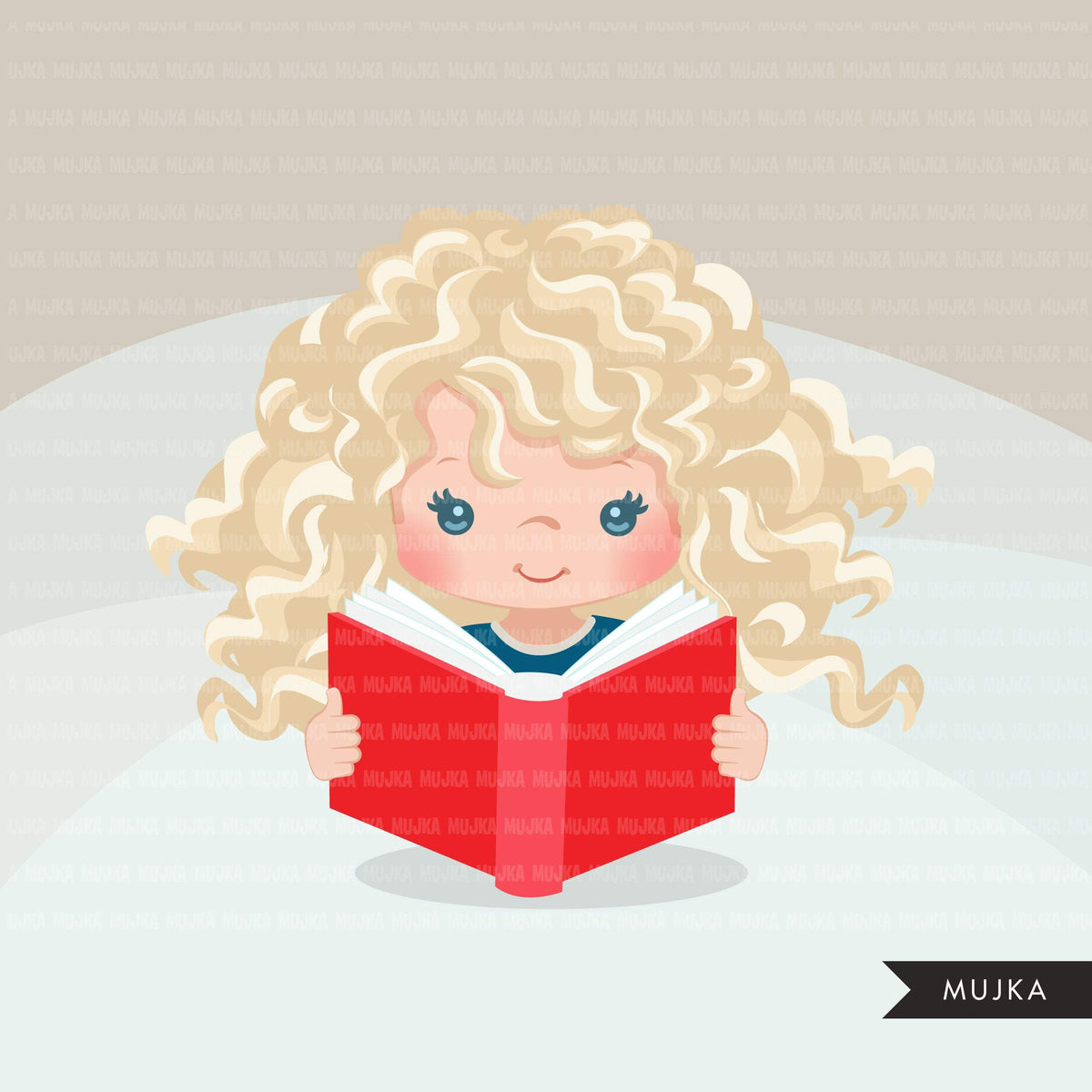 Reading clipart, school activity, back to school student girl graphics ...