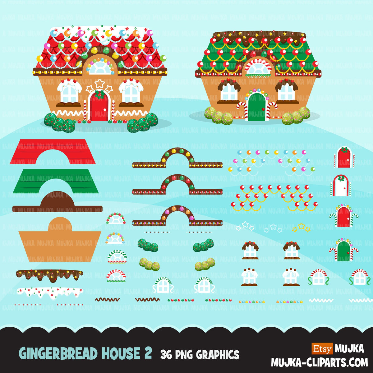 Gingerbread house creator clipart, Make your own Christmas gingerbread ...