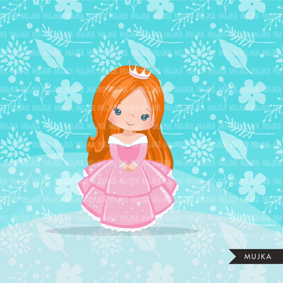 Princess clipart, fairy tale graphics, girls story book, pink princess ...