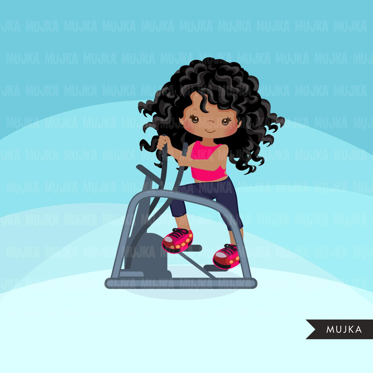 Fitness clipart healthy lifestyle, yoga, workout, gym graphics, commer ...