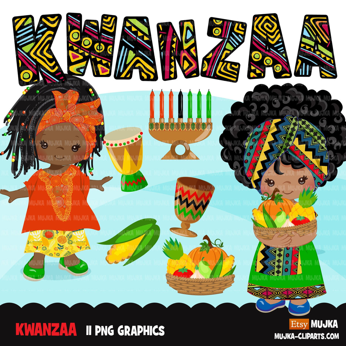 Kwanzaa Clipart, African culture, African holiday, heritage graphics ...