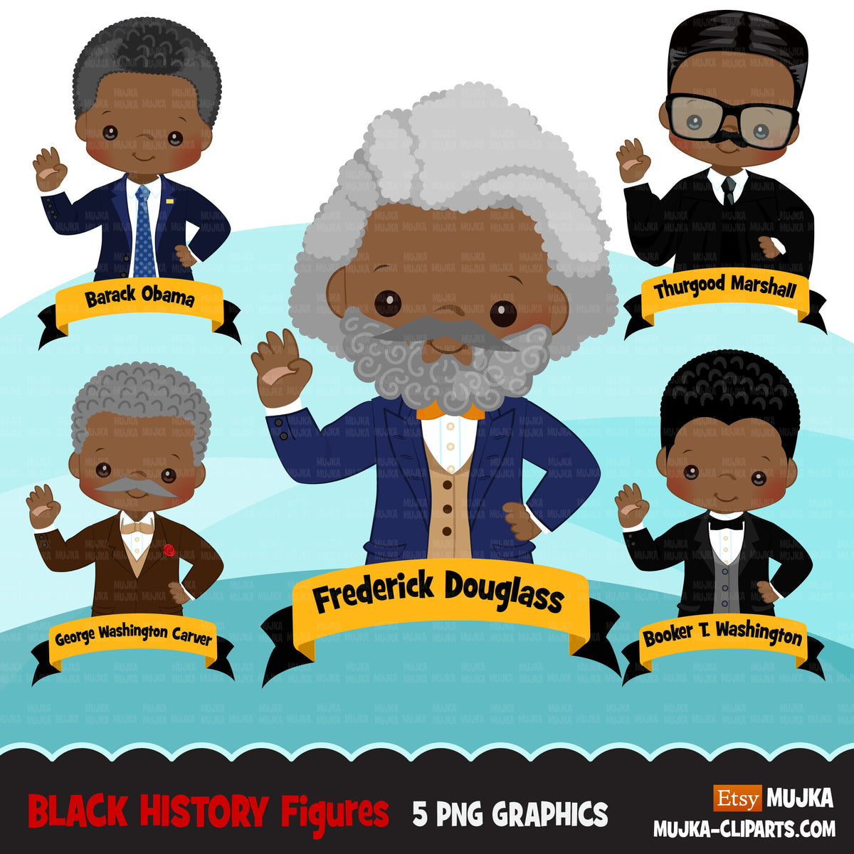 Black history clipart, black history male figures Frederick Douglass ...