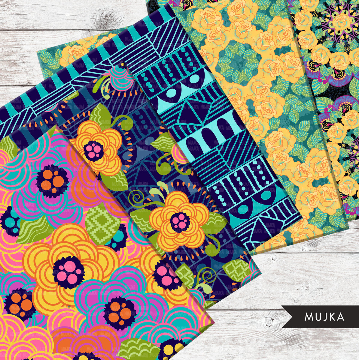African digital papers, African patterns, Ankara Kente wax patterns, s ...