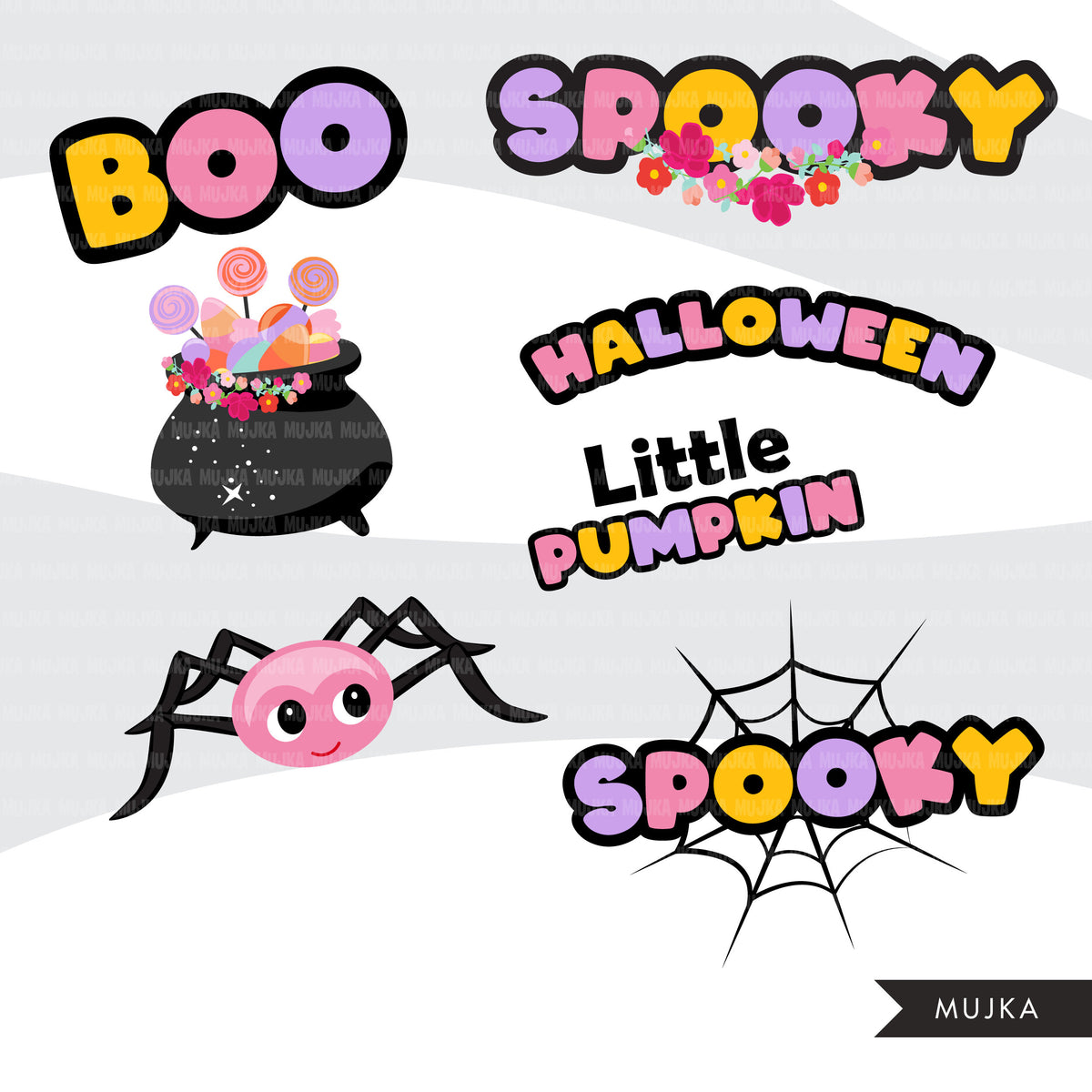 Cute Halloween clipart, pink halloween png, halloween sublimation desi ...