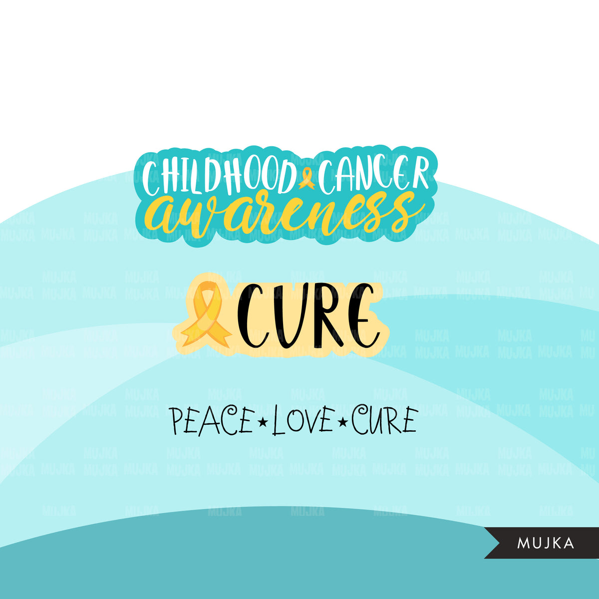 Childhood cancer clipart, cancer awareness png, yellow ribbon sublimat ...