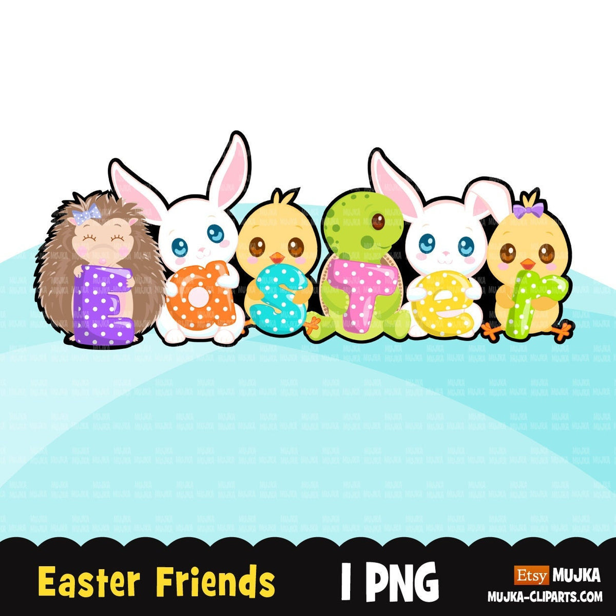 Easter png, Easter friends clipart, Easter animals png, Easter sublima ...
