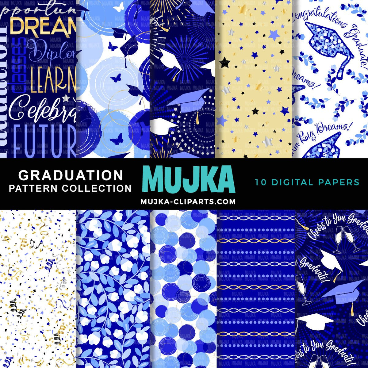 Graduation digital papers, school patterns, graduates patterns, seamle ...