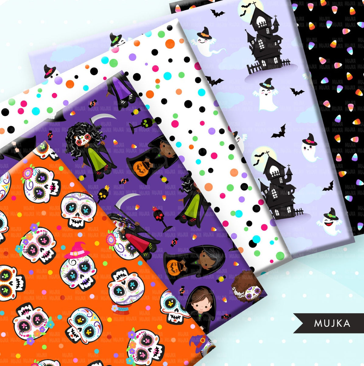 Halloween Digital Paper, Halloween digital download, Halloween sublima ...