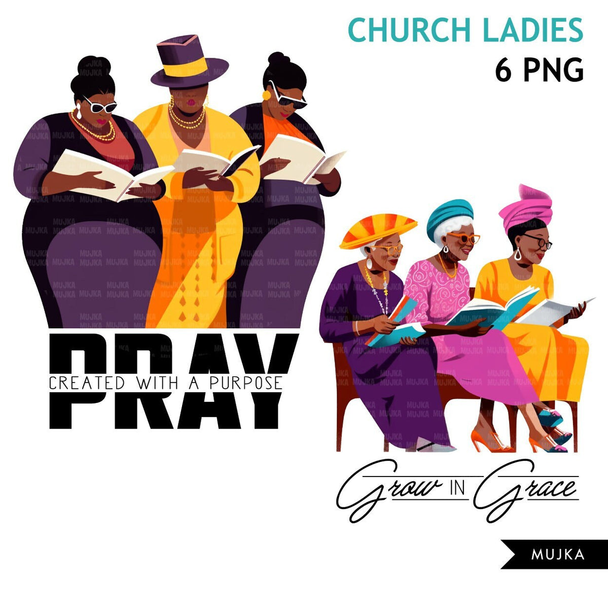 Praying Sisters PNG Clipart, Church Hat, Pray Png, Religious Black Wom – MUJKA CLIPARTS