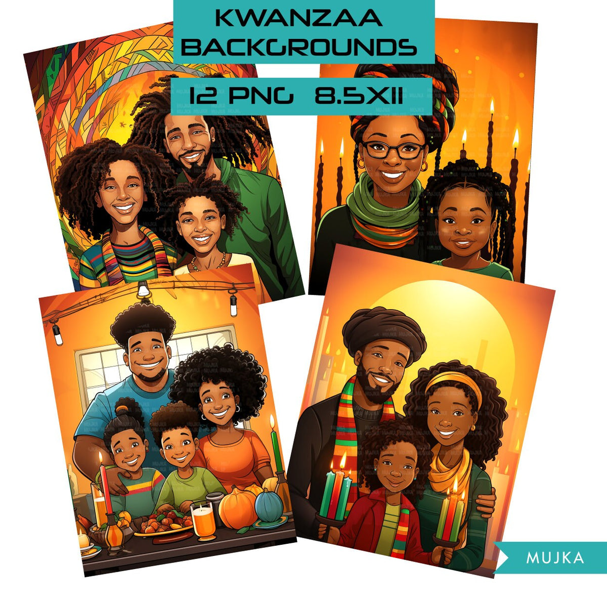Kwanzaa png, black family png, Kwanzaa Backgrounds, Journal covers, Kw ...