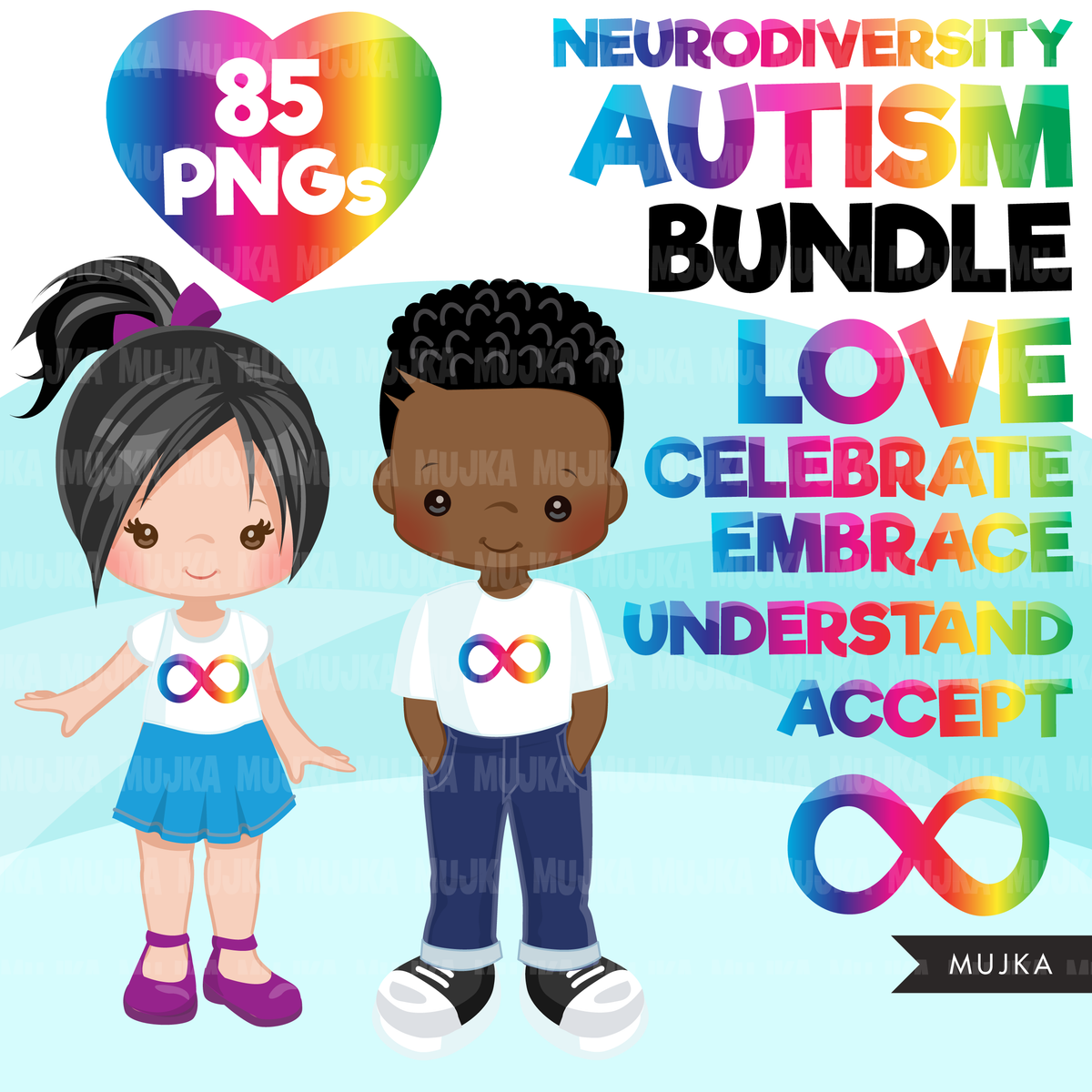 Neurodiversity Bundle, autism bundle, neurodiversity png, celebrate pn ...