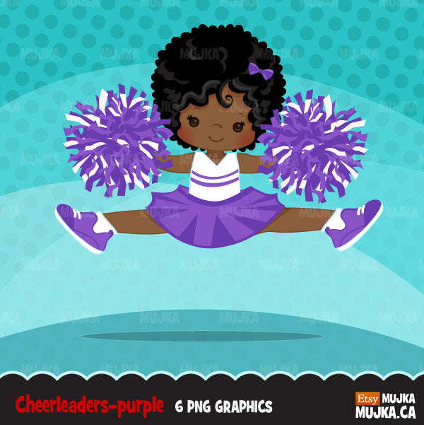 Purple Girl Cheerleader Clipart – MUJKA CLIPARTS
