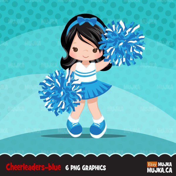 Girl Cheerleader Clipart Blue – MUJKA CLIPARTS