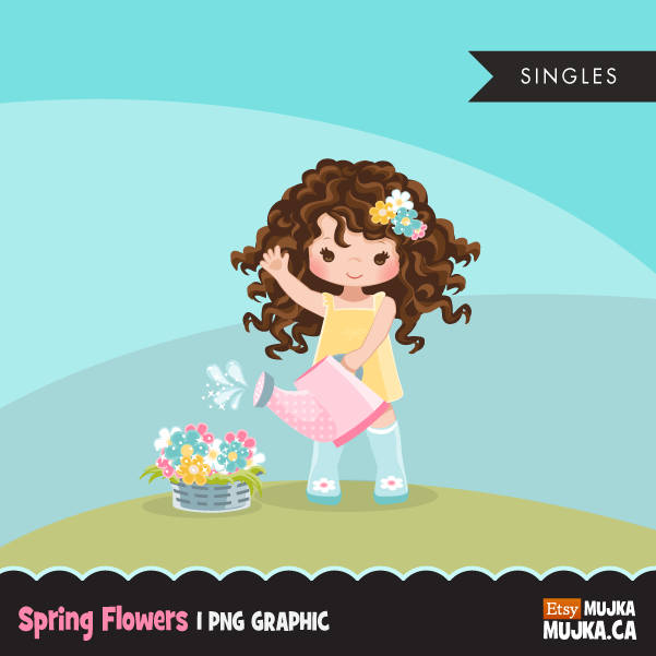 Spring flowers Easter clipart – MUJKA CLIPARTS