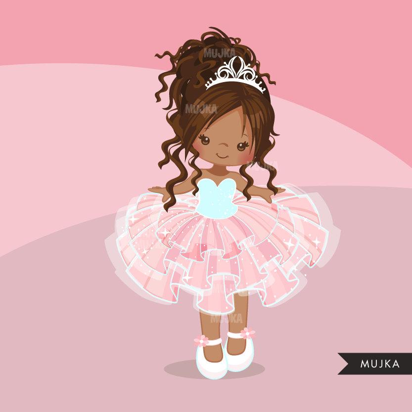 Pink Tutu clipart. Black Girls with Pink Tutu – MUJKA CLIPARTS