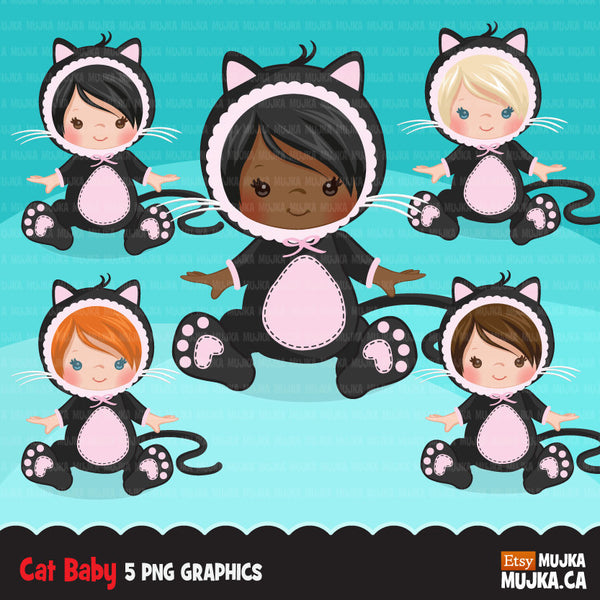 Baby Cat clipart, kitten costume, animal costume – MUJKA CLIPARTS