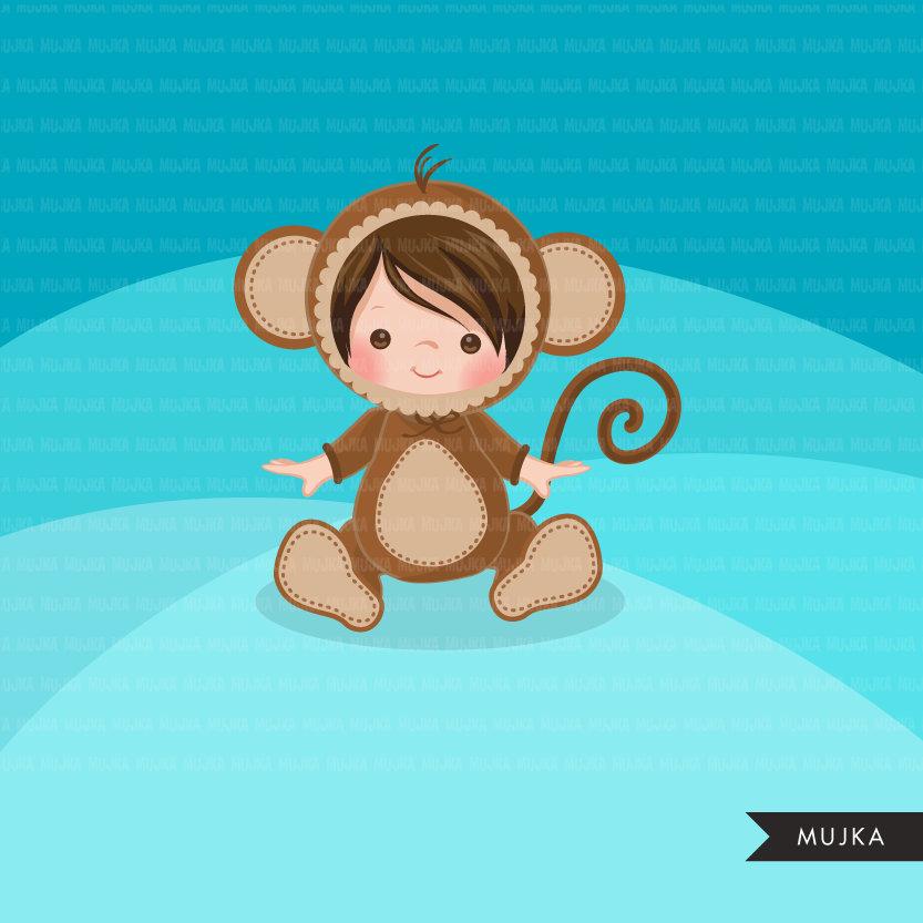 Baby monkey clipart, Animal halloween costume – MUJKA CLIPARTS