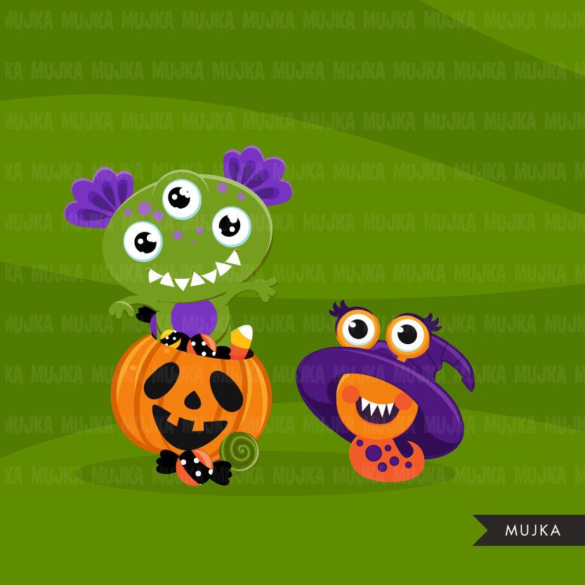 Halloween Monsters clipart. – MUJKA CLIPARTS