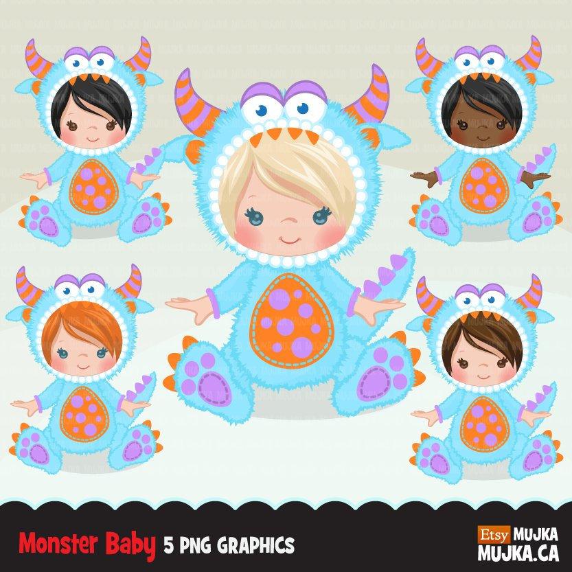Baby Monster clipart, Animal costume – MUJKA CLIPARTS