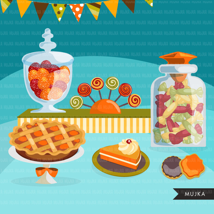 Thanksgiving fall Candy Clipart – MUJKA CLIPARTS