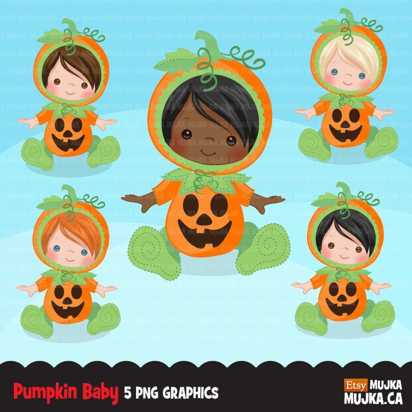 Baby Pumpkin clipart, halloween costume – MUJKA CLIPARTS