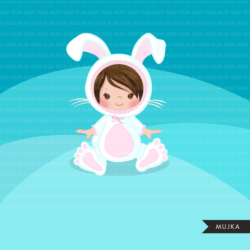 Baby bunny clipart, halloween costume – MUJKA CLIPARTS