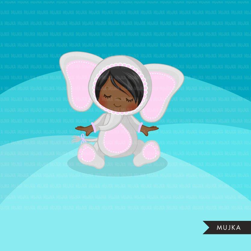 Baby elephant clipart, halloween costume – MUJKA CLIPARTS