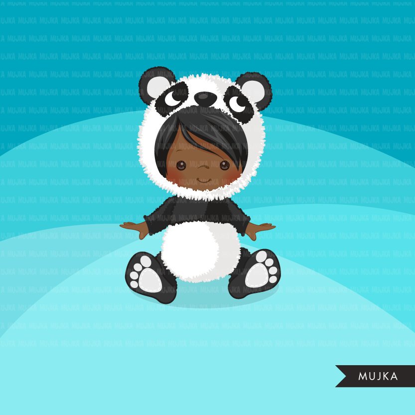Baby Panda clipart, Animal costume – MUJKA CLIPARTS