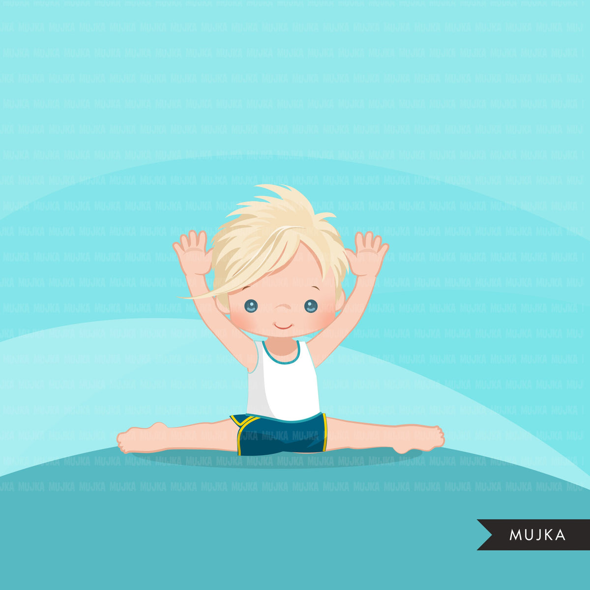 Gymnastics Clipart, Boy in balance bar – MUJKA CLIPARTS