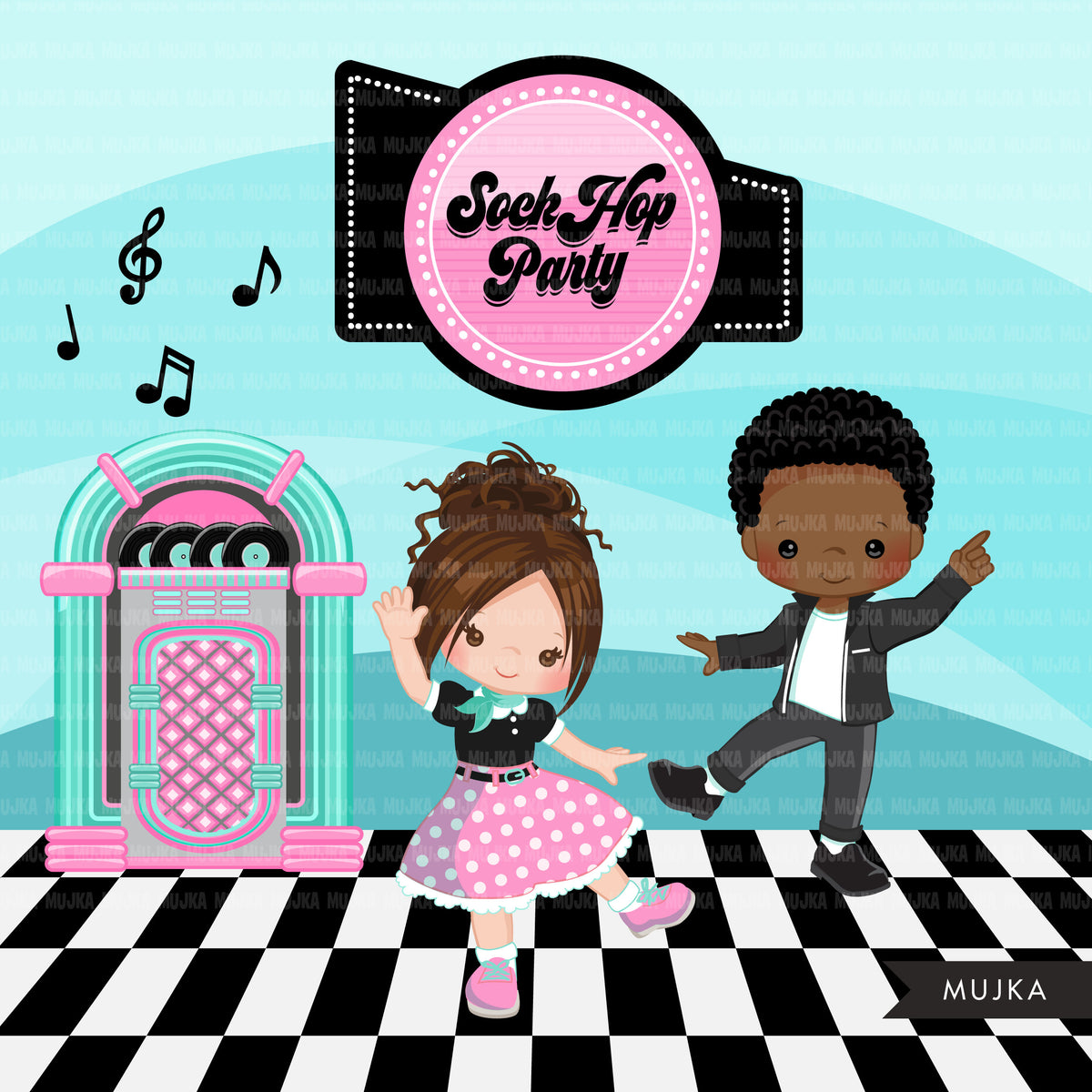 Sock Hop Party Clipart – MUJKA CLIPARTS