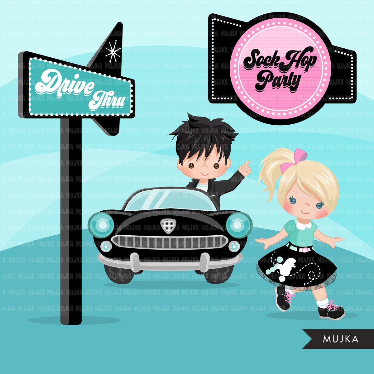 Sock Hop Party Clipart – MUJKA CLIPARTS