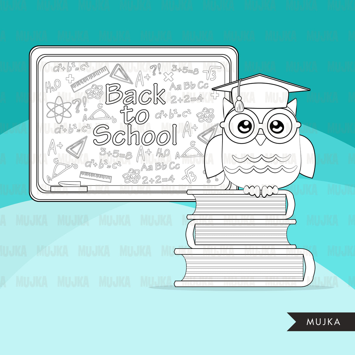 Back to School Digital Stamps – MUJKA CLIPARTS