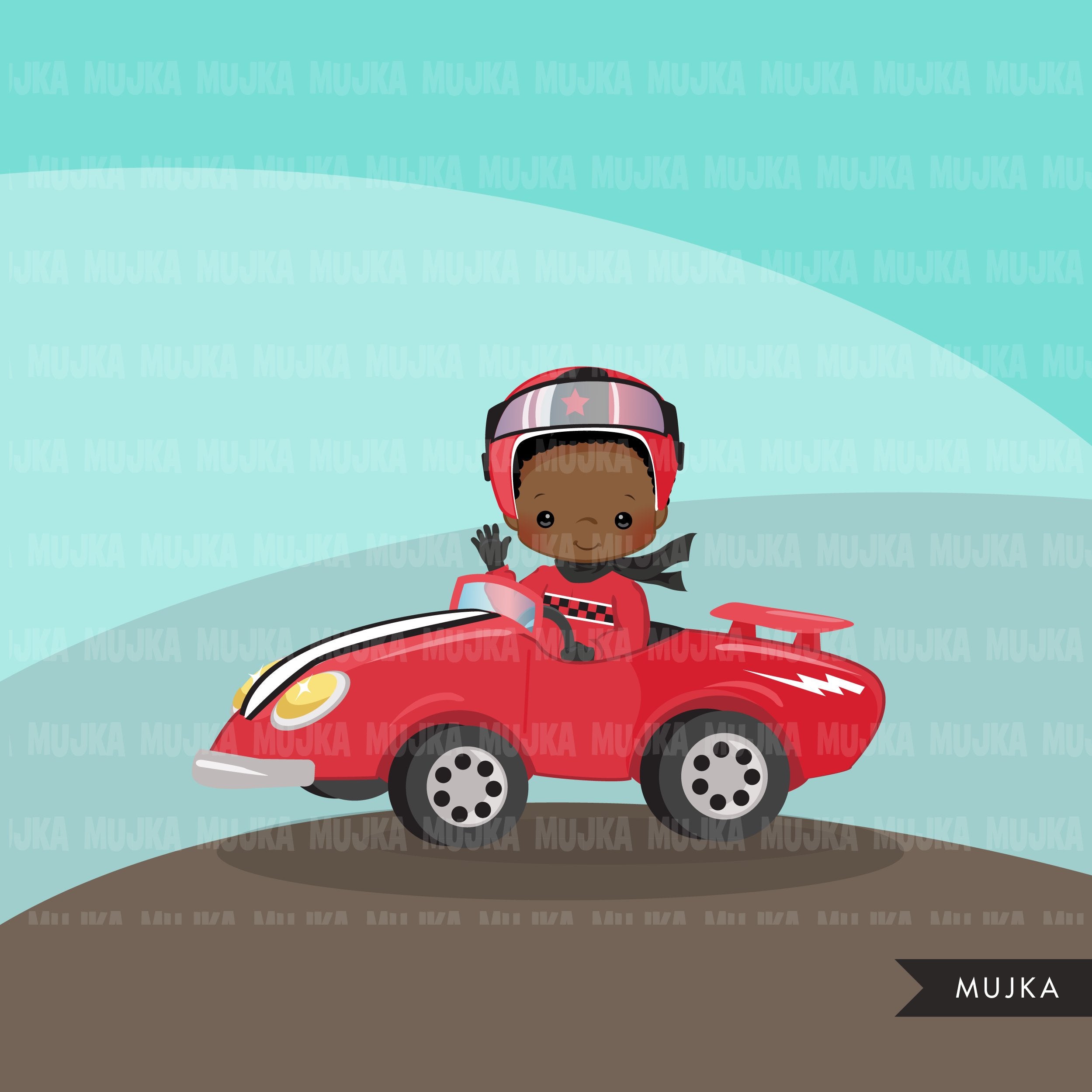 Girl Race Car Driver Clip Art