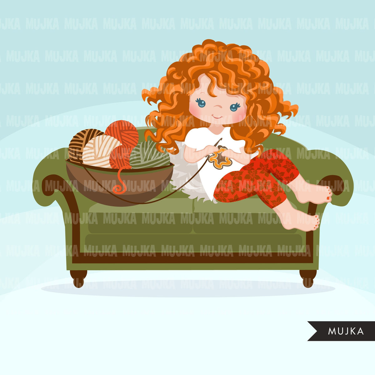Crochet Girl Crafty clipart – MUJKA CLIPARTS