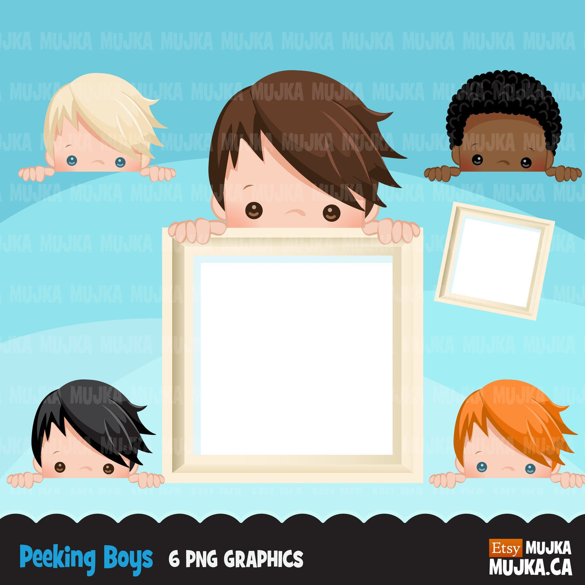Peeking Boys Clipart – MUJKA CLIPARTS