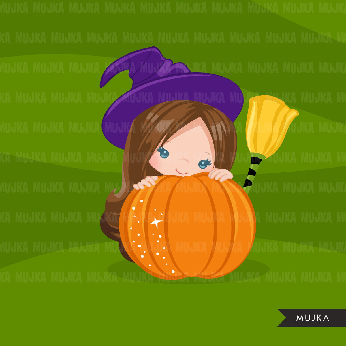 Halloween peek a boo peeking girls clipart. Cute kids peeking on pumpk ...