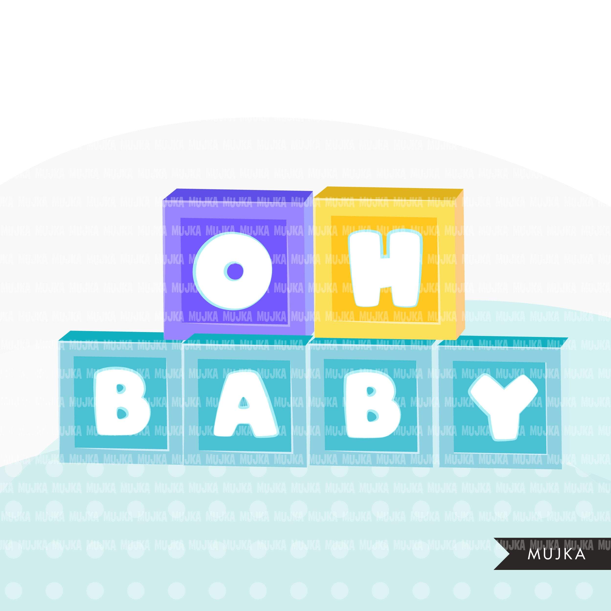 Pink Abc Blocks Clipart