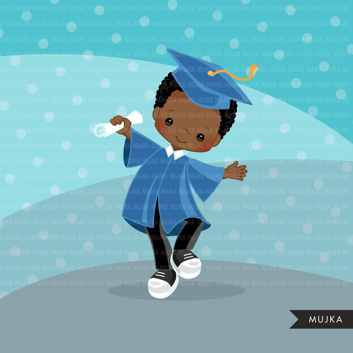 Graduation Clipart, School, graduate boys with blue cape, students, gr ...
