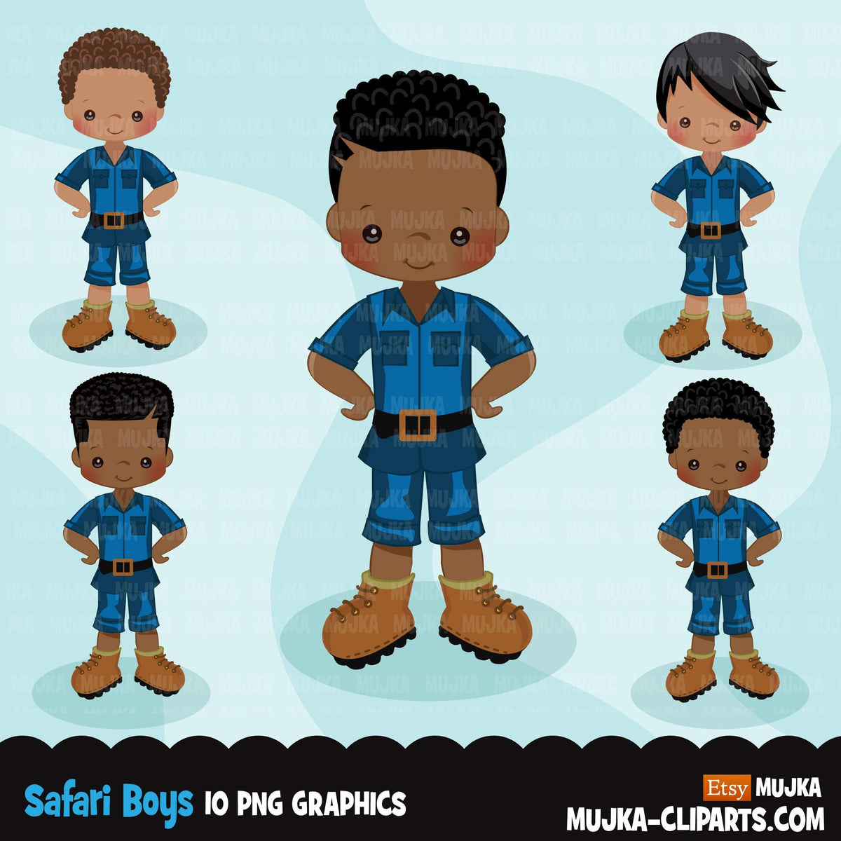 Safari Black boy Clipart, Boy scouts, camping graphics, outdoors, scho ...