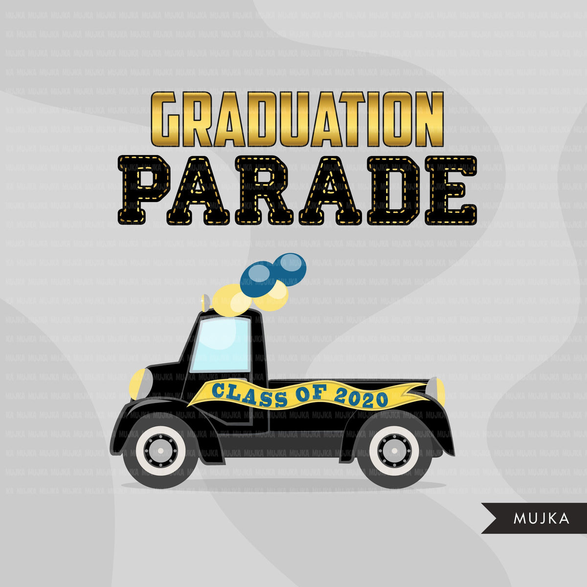 Drive by Graduation parade clipart, quarantine grads party, drive thro ...